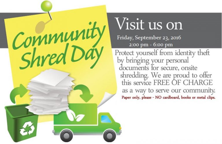 Free Community Shred Day | Williamsburg Families