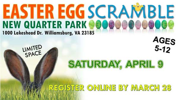 Annual Easter Egg Scramble - Sat., April 9 - register (limited space) | Williamsburg Families