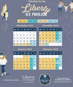 Liberty's Ice Pavilion Outdoor Ice Skating in Merchants Square